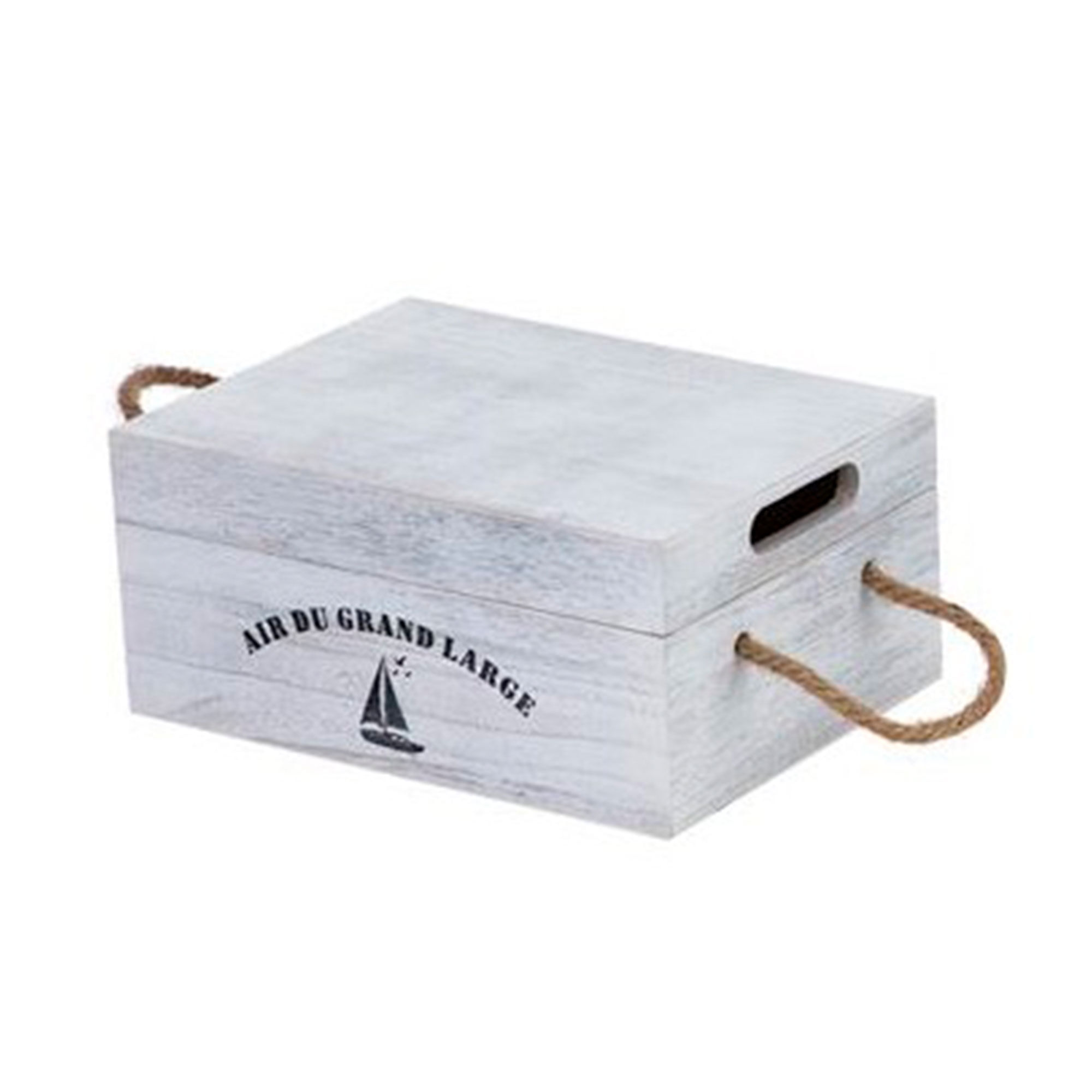 Caja Organizadora Carrefour Home Madera Con Tapa Talle S 28x20 Cm