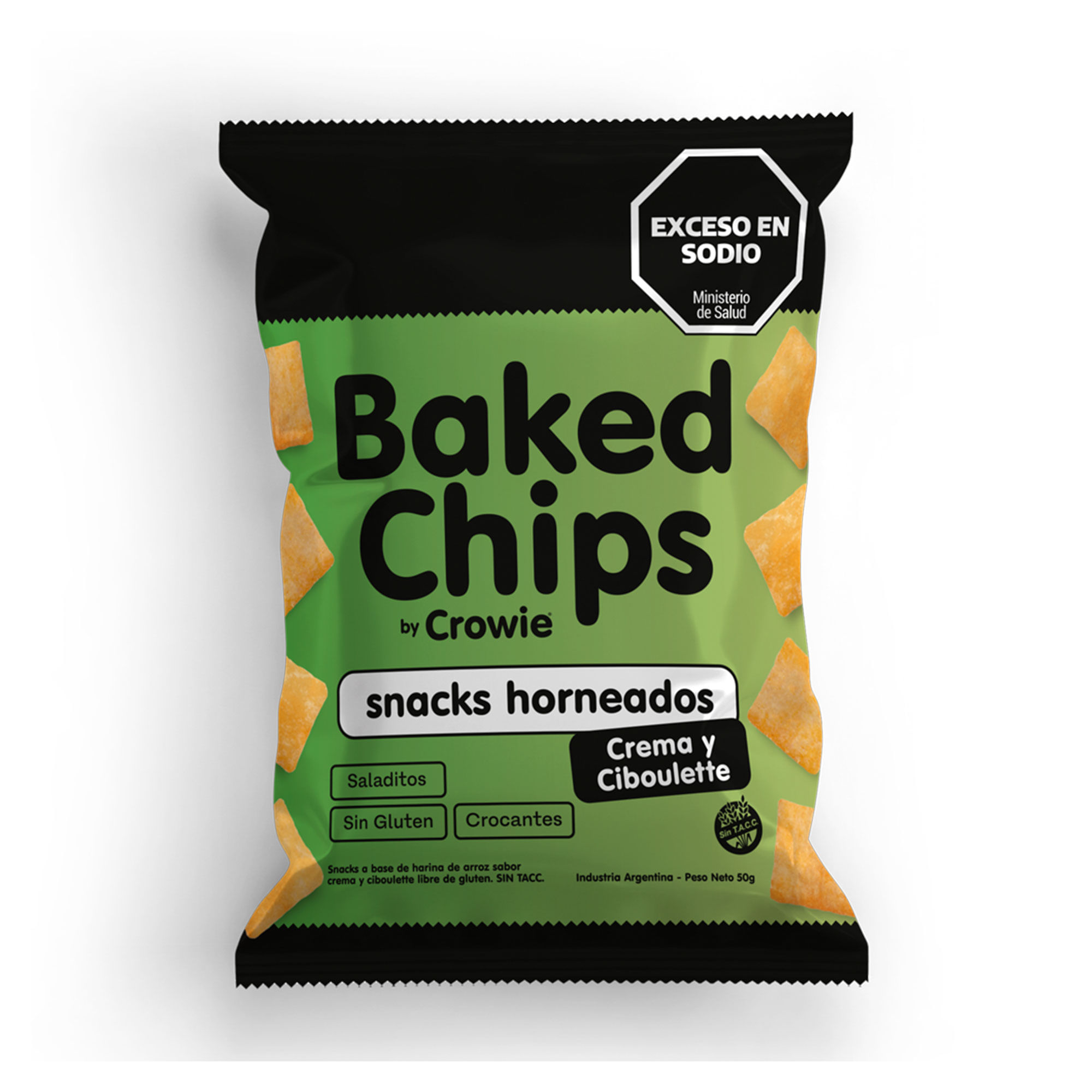 Snacks crema y ciboulette Baked Chips 50 g. - Carrefour
