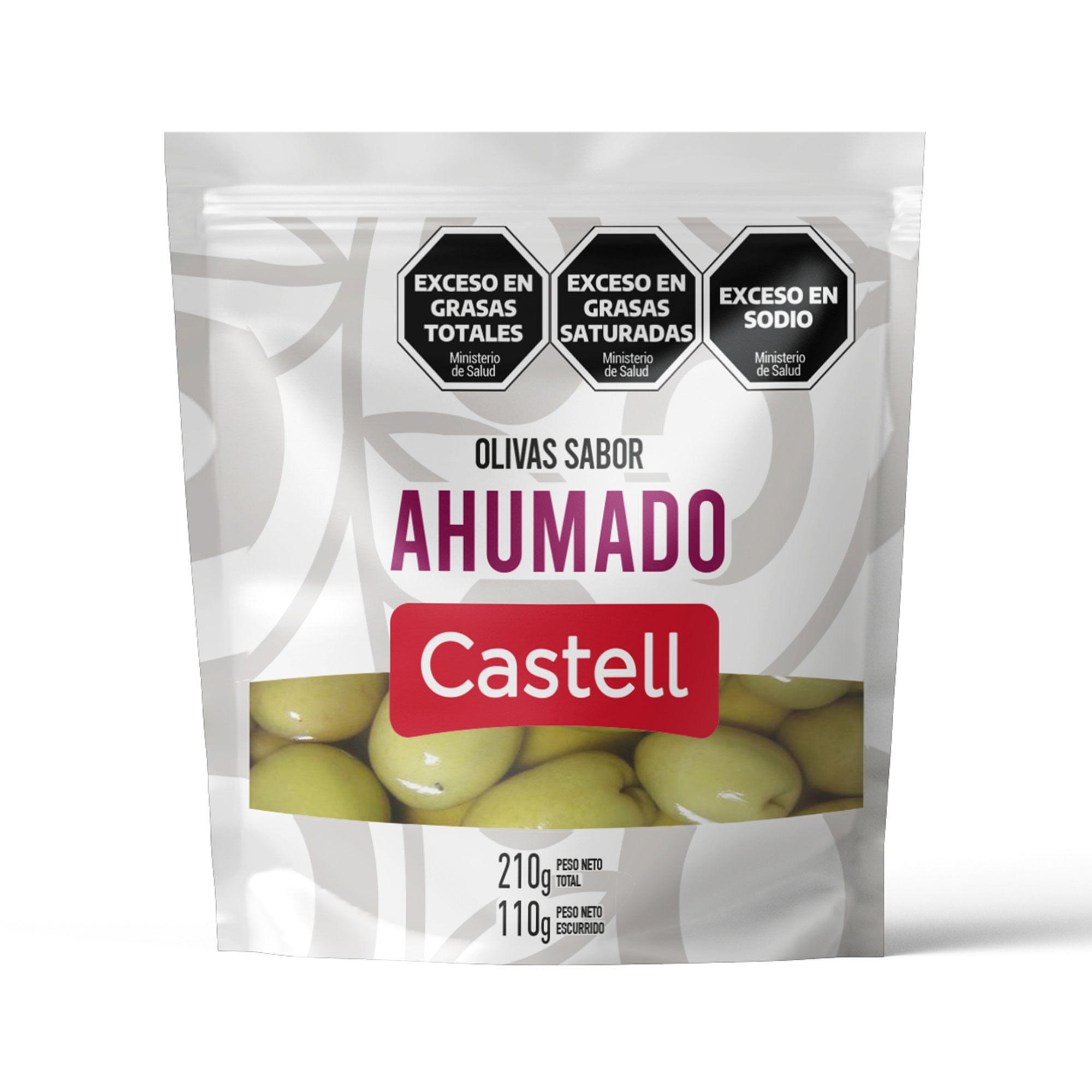 Aceitunas verdes Castell sabor ahumado dp 110 g. - Carrefour