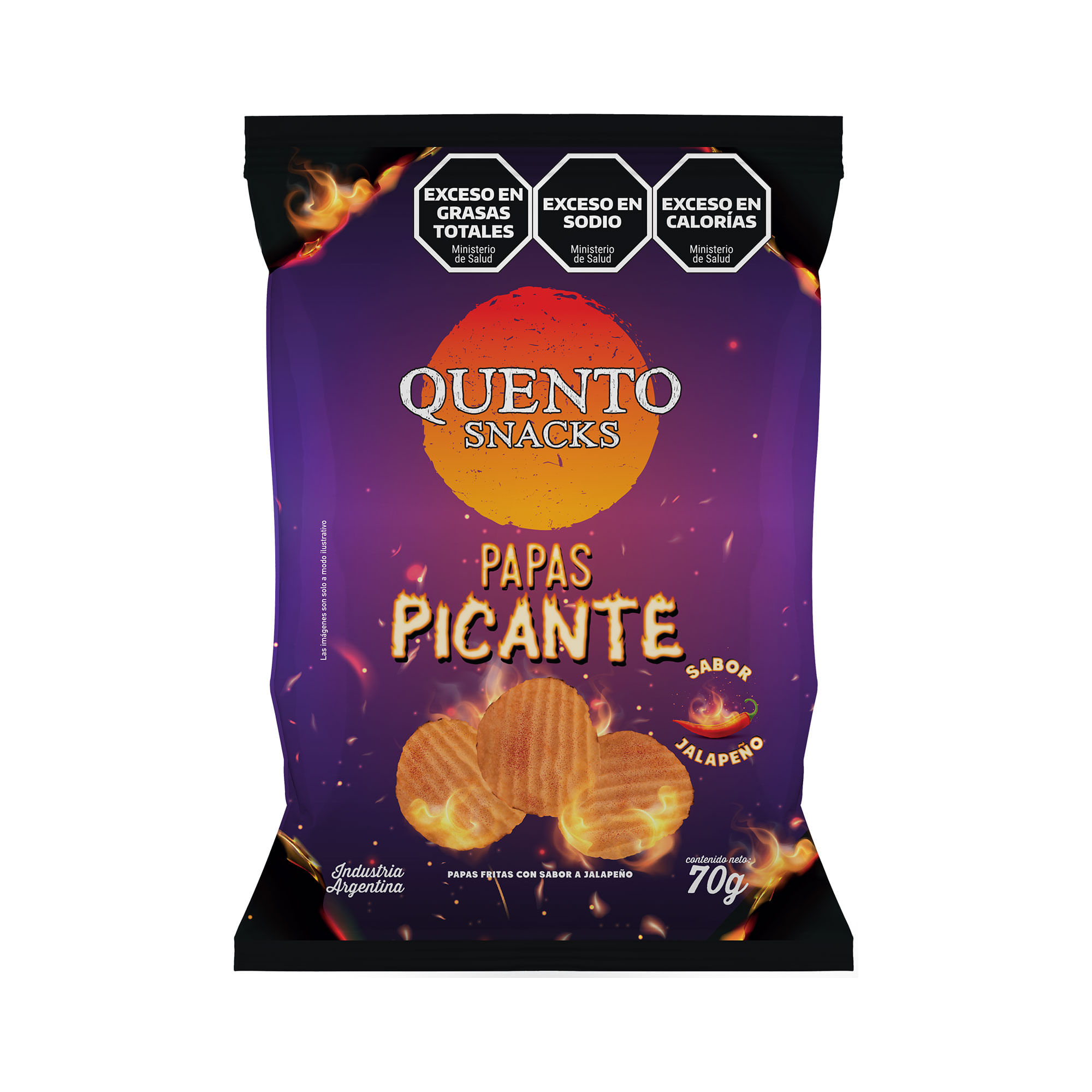 Papas fritas picantes Quento 70 g. - Carrefour