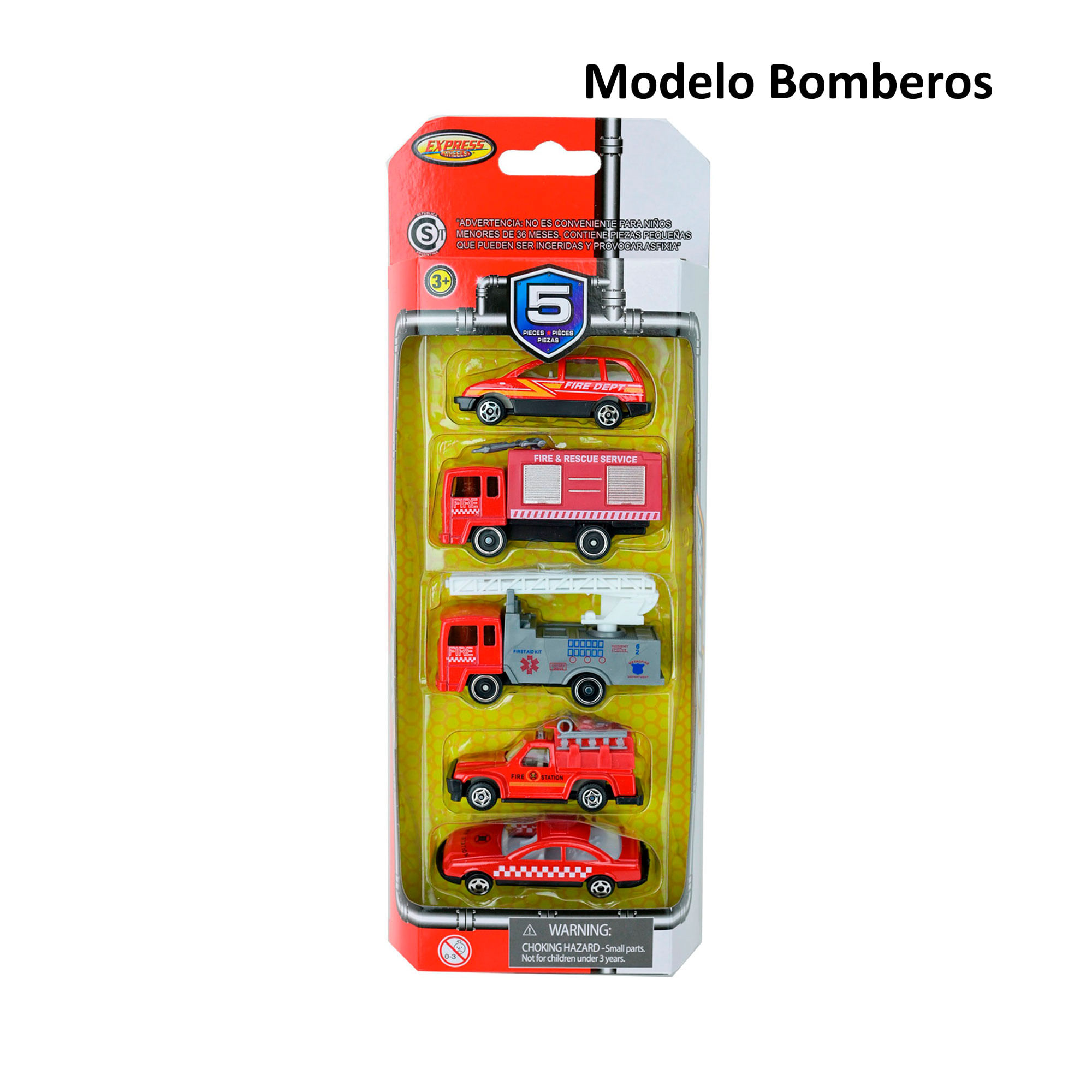 Express Wheels set 5 autitos (Modelos Surtidos) - Carrefour