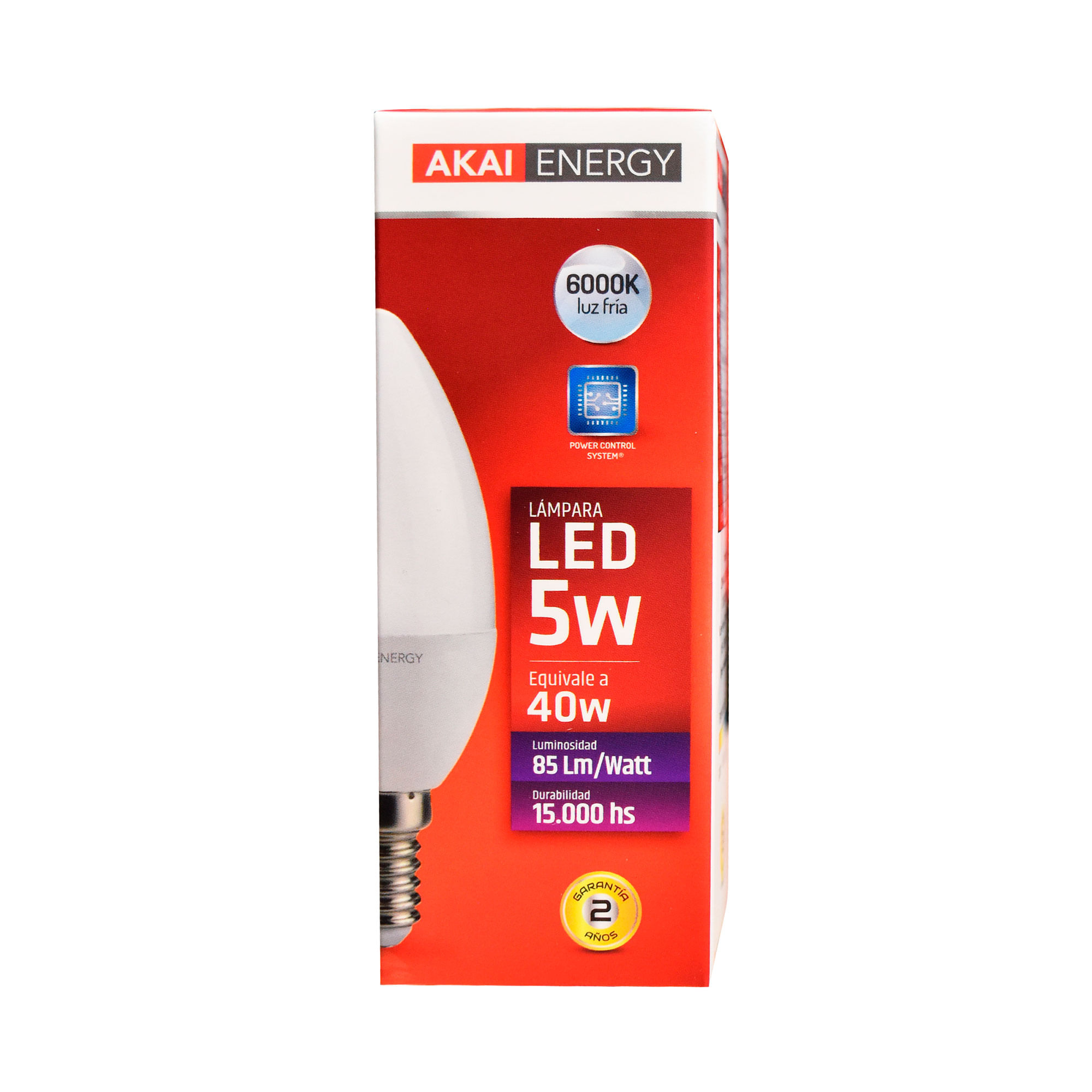 Lámpara Akai led vela fría E14 5W - Carrefour