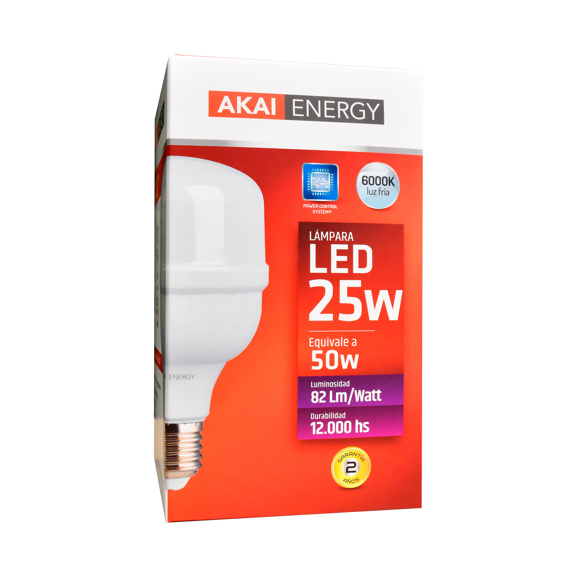 Lámpara Akai led galpón E27 6000K 25W - Carrefour