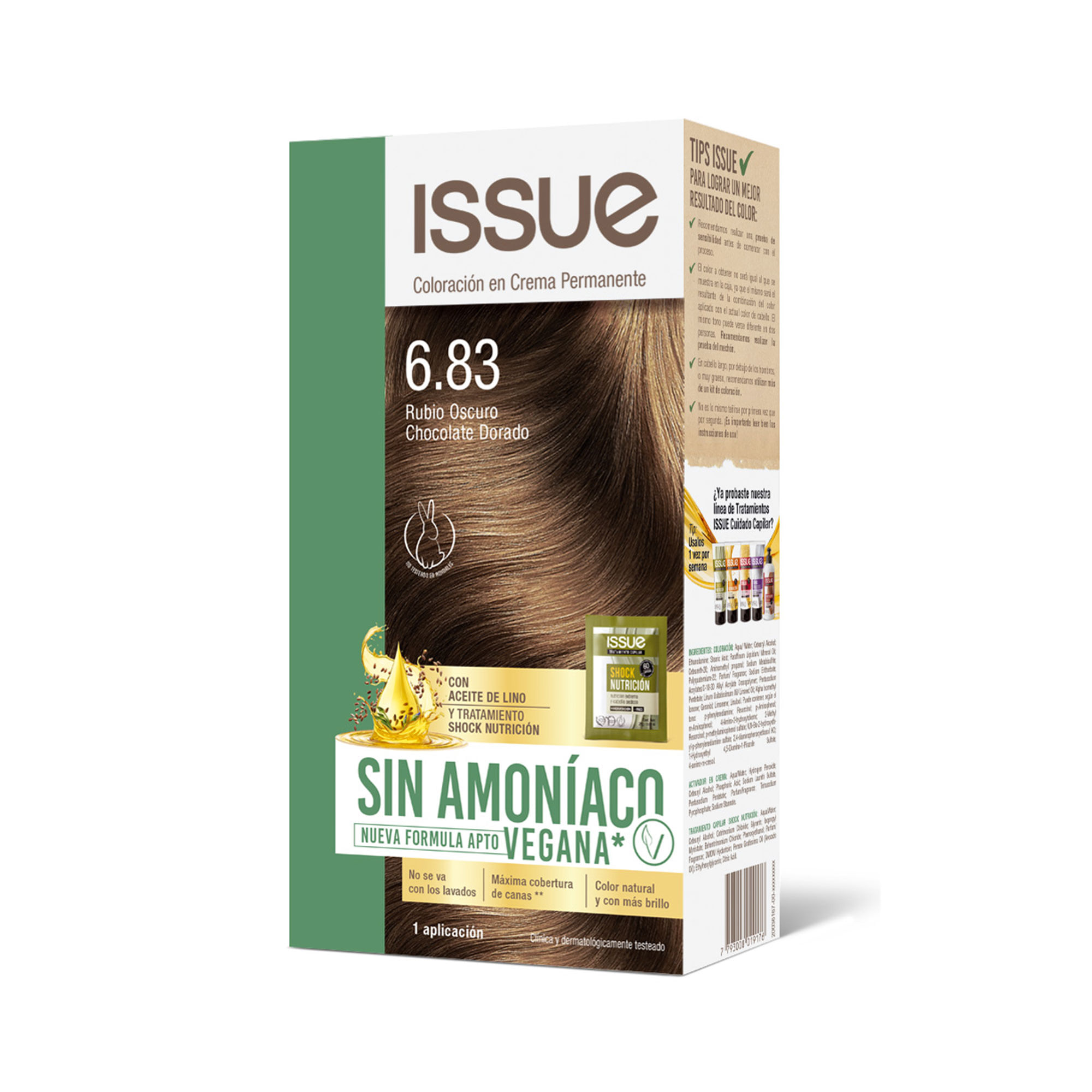 Color permanente sin amoniaco Issue N6.83 rubio oscuro 1 uni - Carrefour