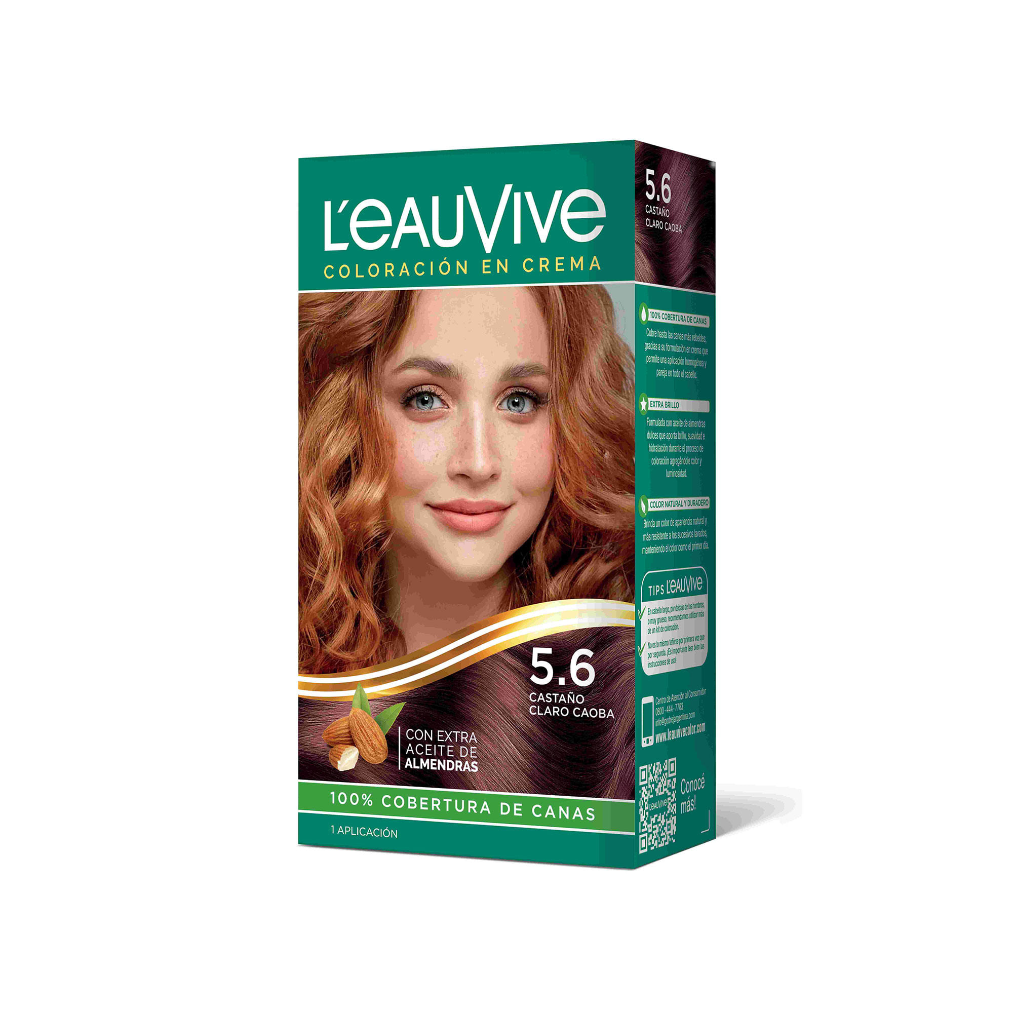 Color permanente L'eauVive kit N5.6 castaño claro caoba 1 uni - Carrefour