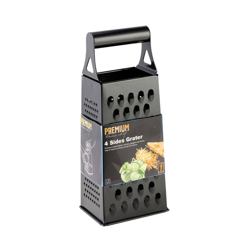 Rallador 4 caras acero negro 9x6.8x21 cm - Carrefour