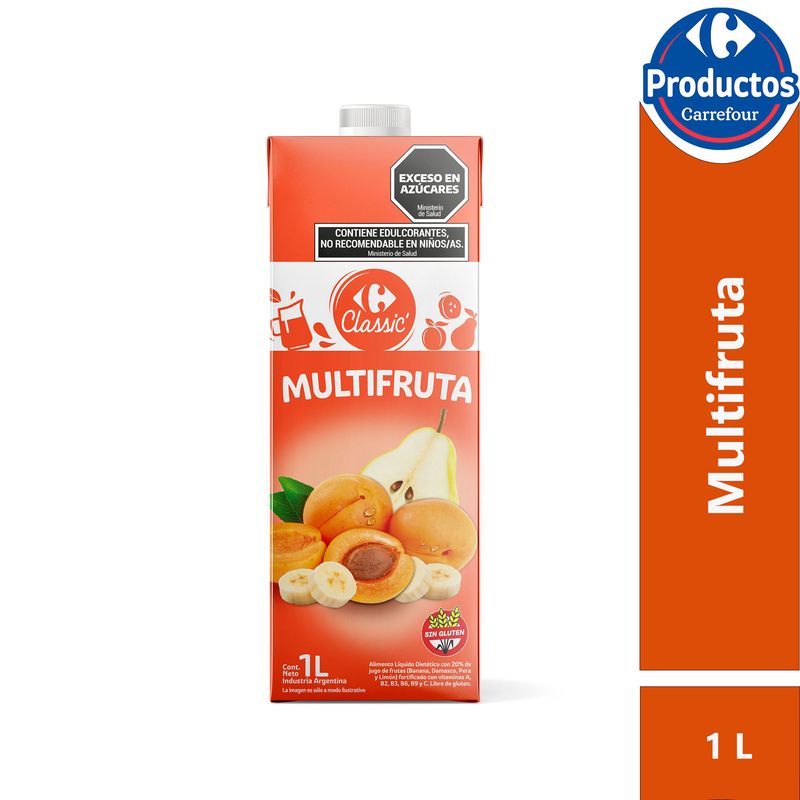 Jugo multifruta Carrefour Classic tetra 1 lt. - Carrefour
