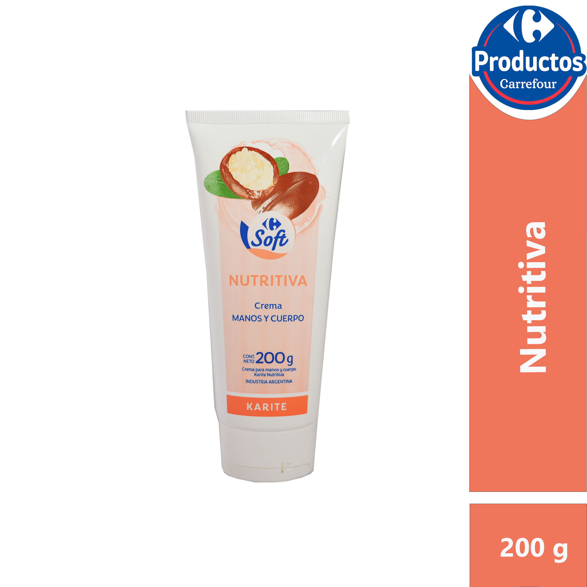 Crema corporal Carrefour soft nutritiva karite 200 g. - Carrefour