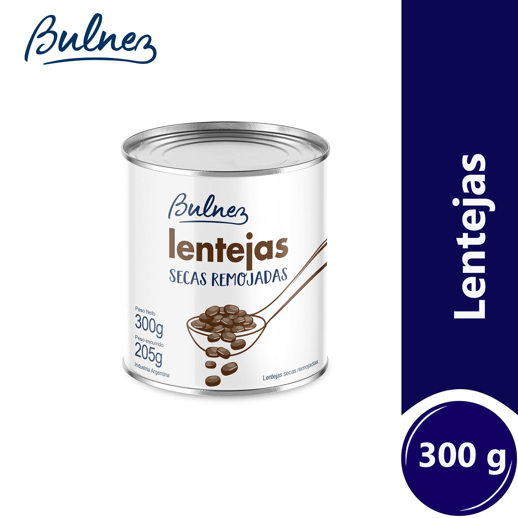 Lentejas secas remojadas Bulnez en lata 300 g. - Carrefour