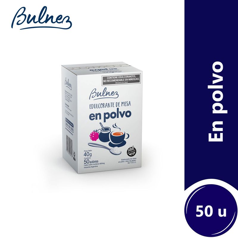 Edulcorante Bulnez clásico en sobres 50 uni - Carrefour
