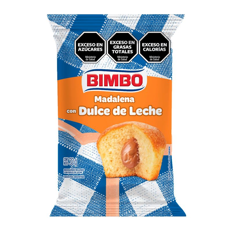 Magdalena de vainilla rellenas de dulce de leche Bimbo flow 32 g ...
