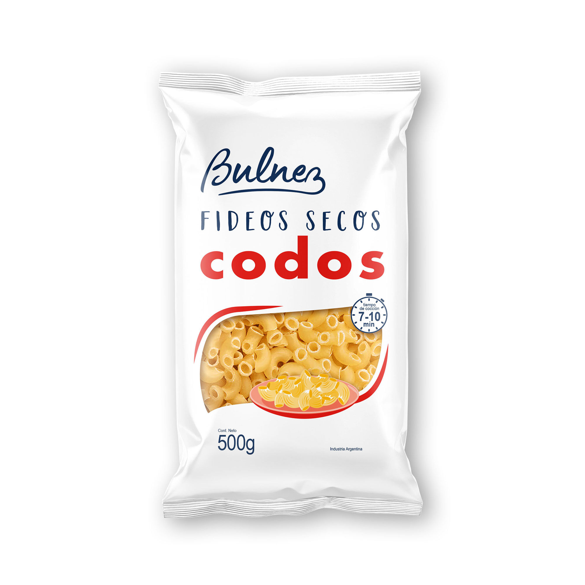 Fideos codos Bulnez en paquete 500 g. - Carrefour
