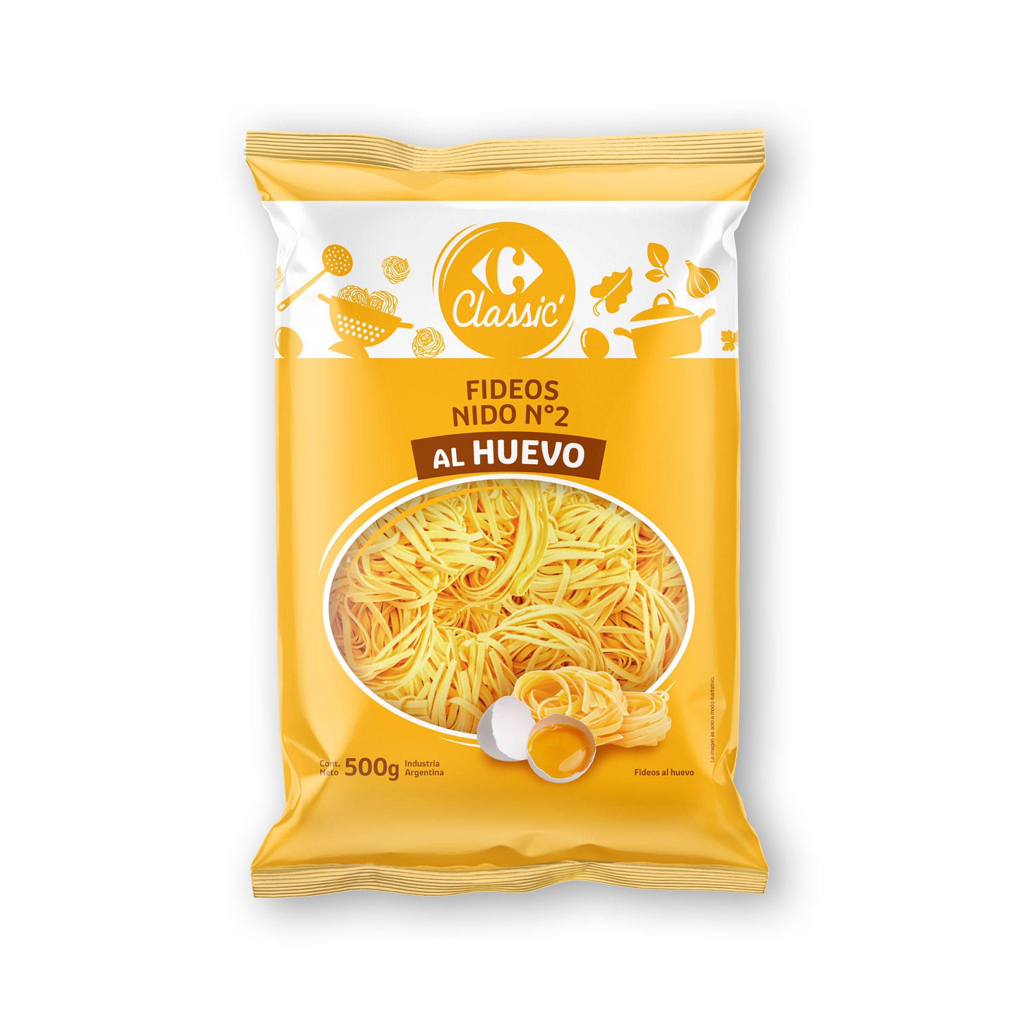 Fideos nido huevo Carrefour Classic 500 g. - Carrefour