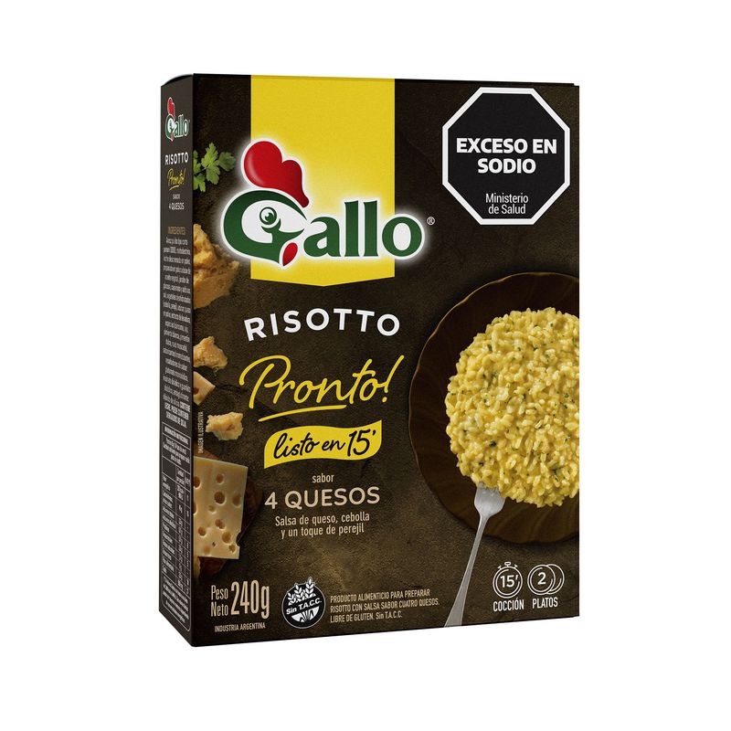 Risotto 4 quesos Gallo en caja 240 g. - Carrefour