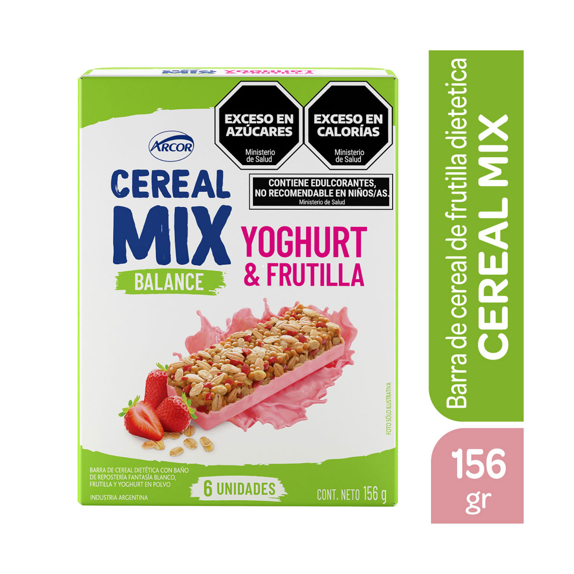 Barra de cereal light Cereal Mix yogur frutilla 6 uni - Carrefour