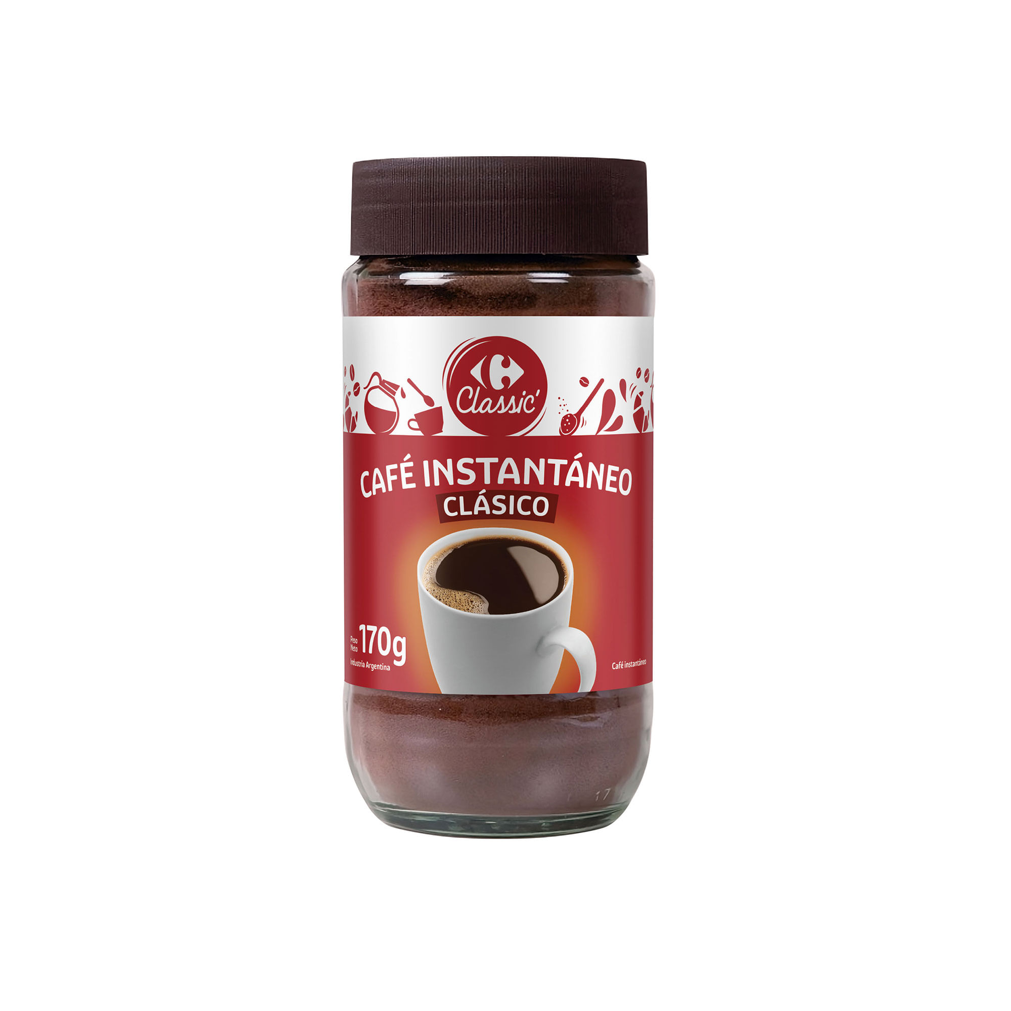 Café instantáneo clásico Carrefour Classic en frasco 170 g. - Carrefour