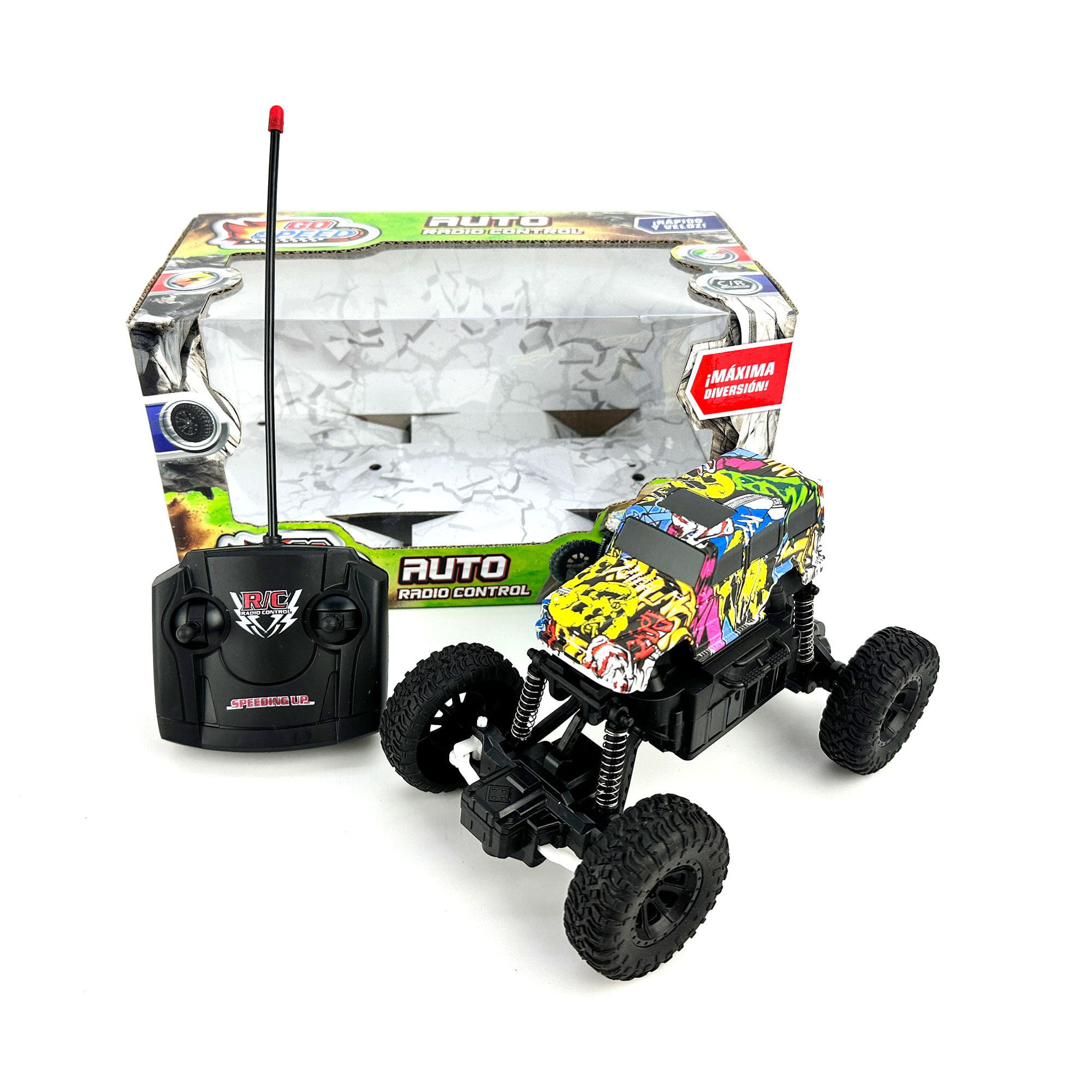 Auto a radio control Go Speed con ruedas de goma - Carrefour
