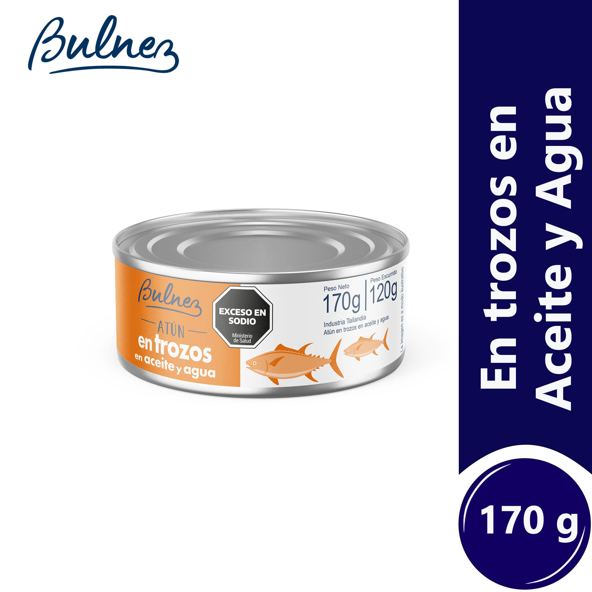 Atún en trozos en aceite Bulnez en lata 170 g. - Carrefour