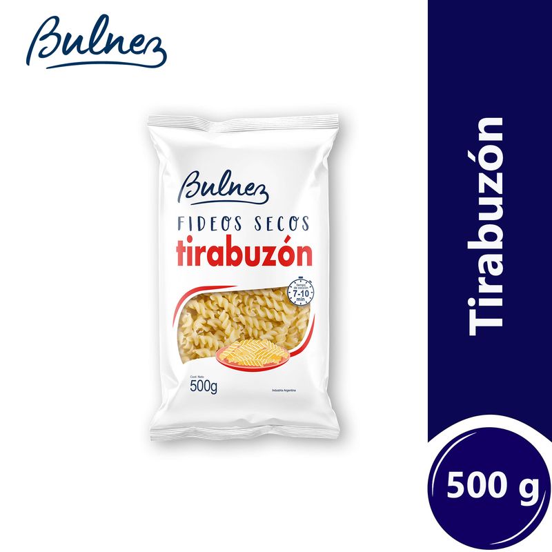 Fideo tirabuzones Bulnez en paquete 500 g. - Carrefour