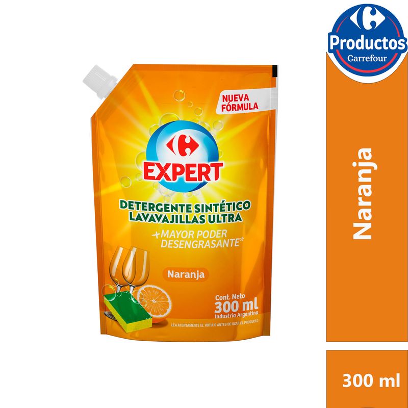 Detergente ultra Carrefour expert naranja dp 300 cc. - Carrefour