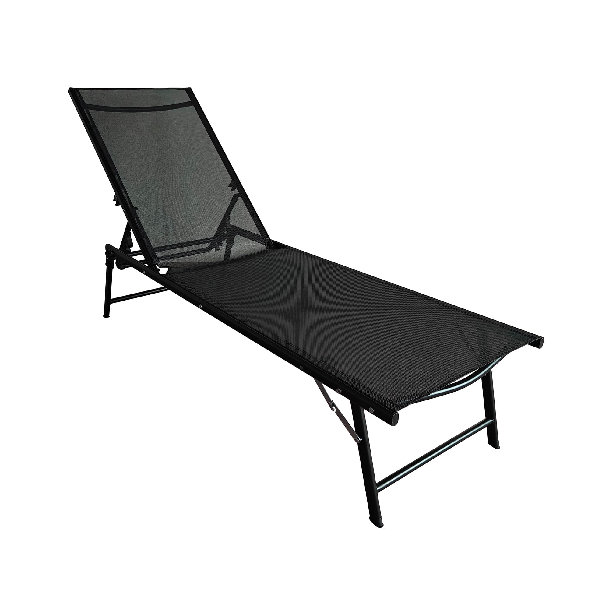 Reposera larga Carrefour Home acero negra - Carrefour