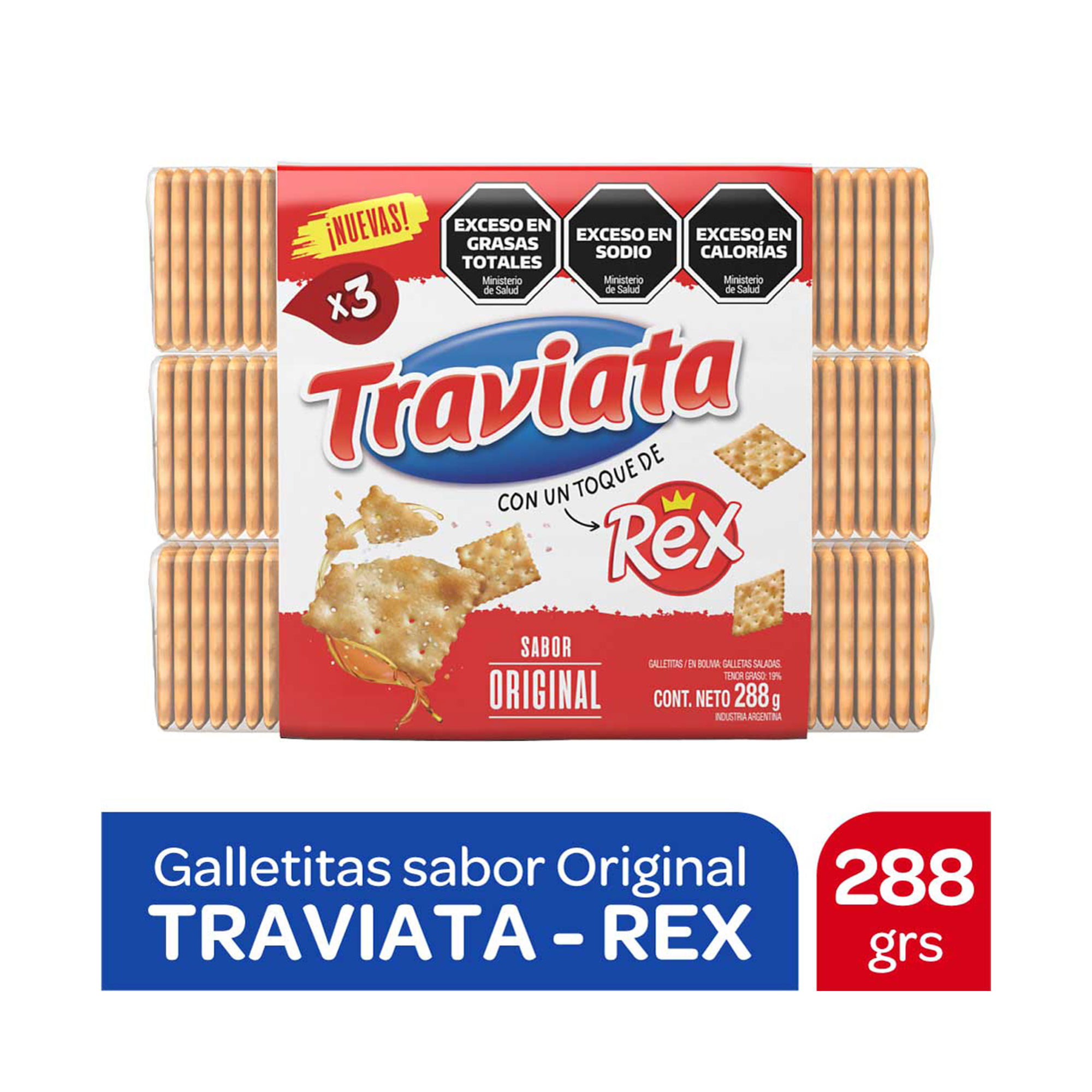 Galletitas crackers Traviata Rex x3 96 grs - Carrefour